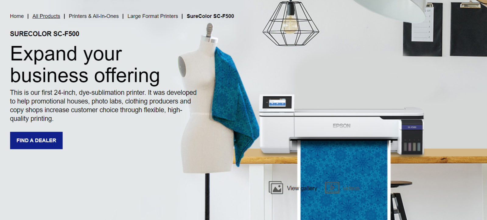 Epson's SURECOLOR SC-F500 Made to Expand your business offering - New ...
